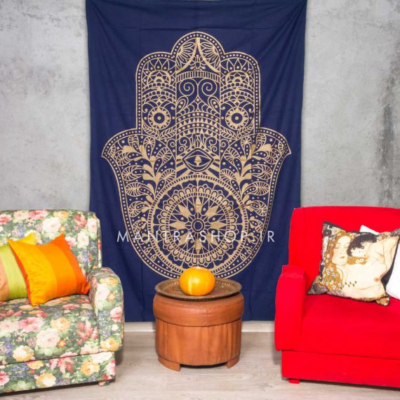 قیمت و خرید بکدراپ تپستری هندی طرح نقشه جهان مولتی کالر (روتختی یک نفره ...